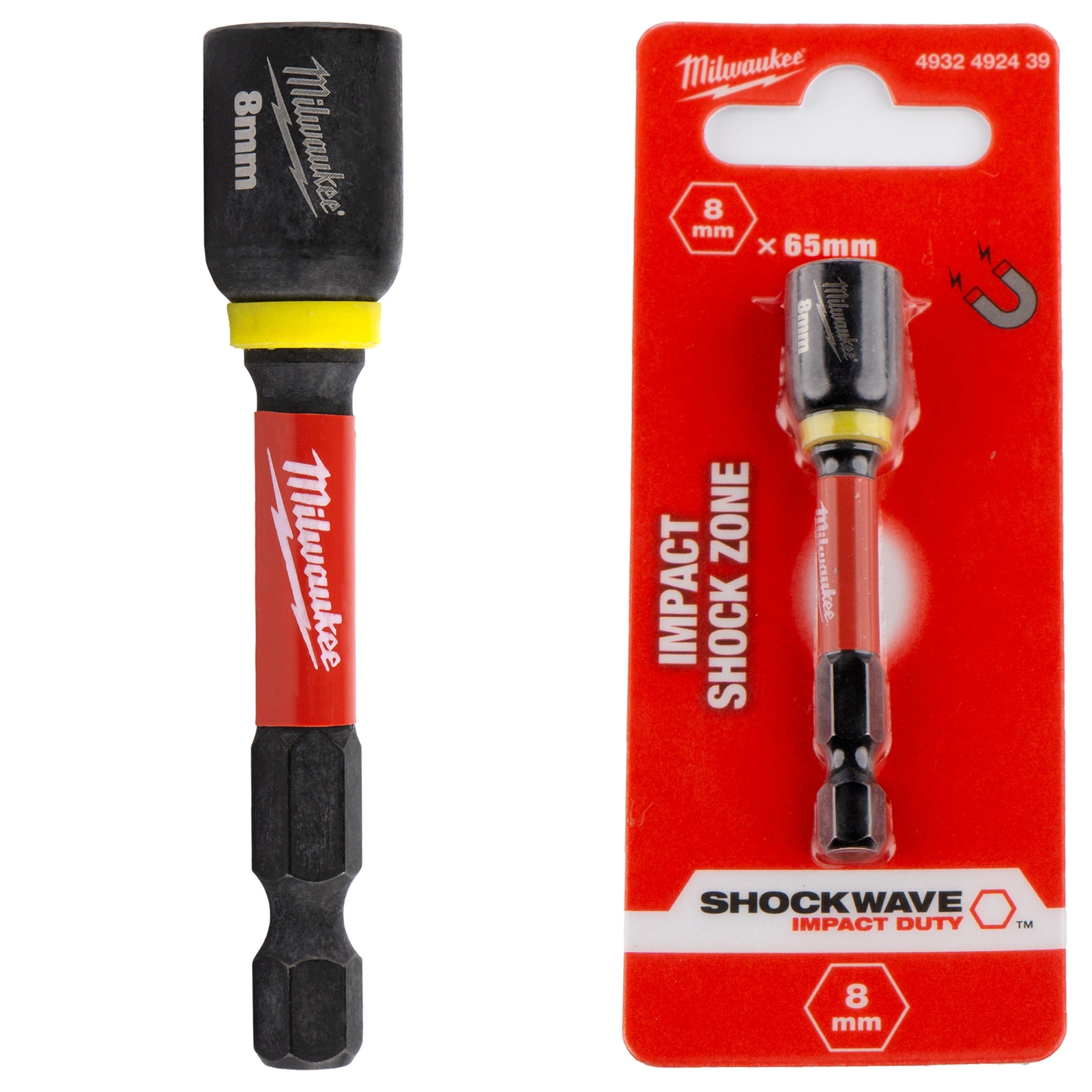 Kluczyk do farmerów magnetyczny 8x65 mm Milwaukee Shockwave | Sklep Hanex.pl